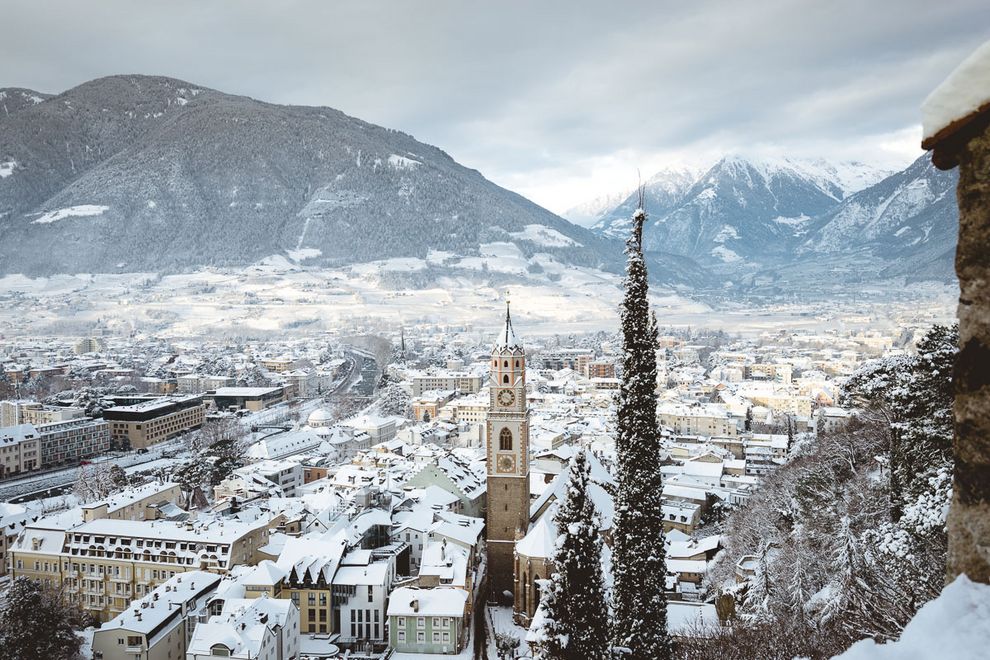 Impressionen vom Schneefall in Meran | Golserhof